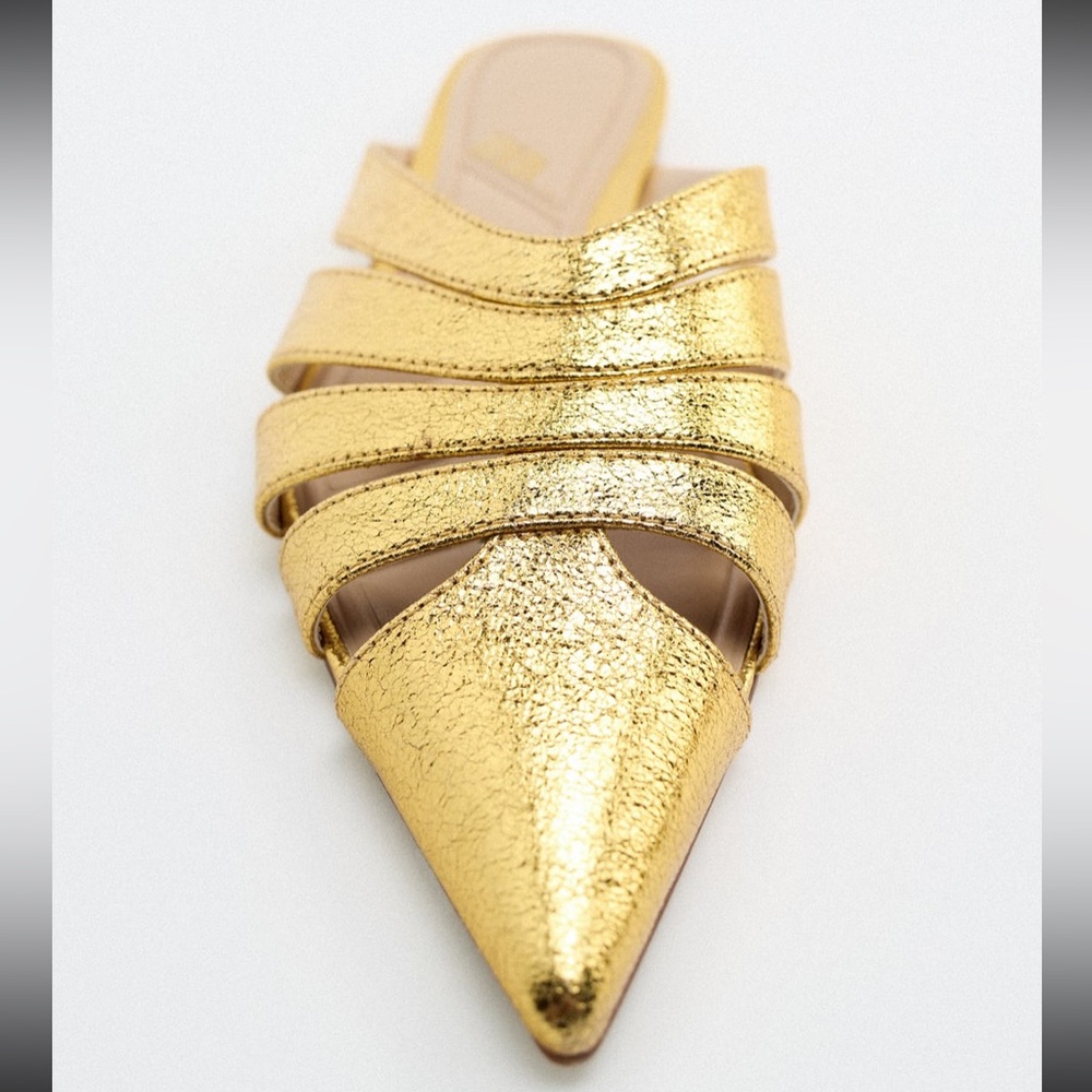 Zara Gold Mule - Gem